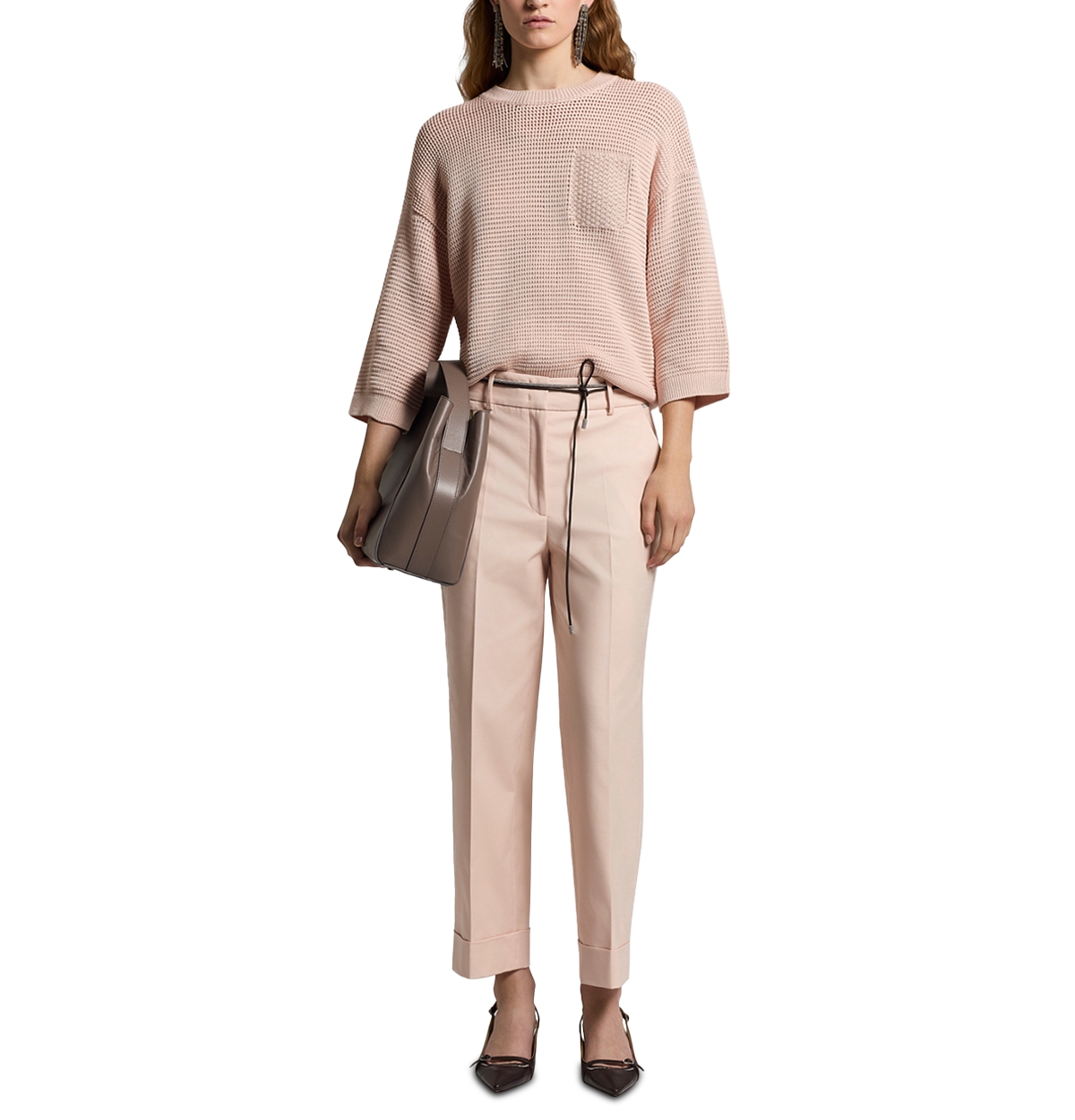 PESERICO Straight Cuffed Pants